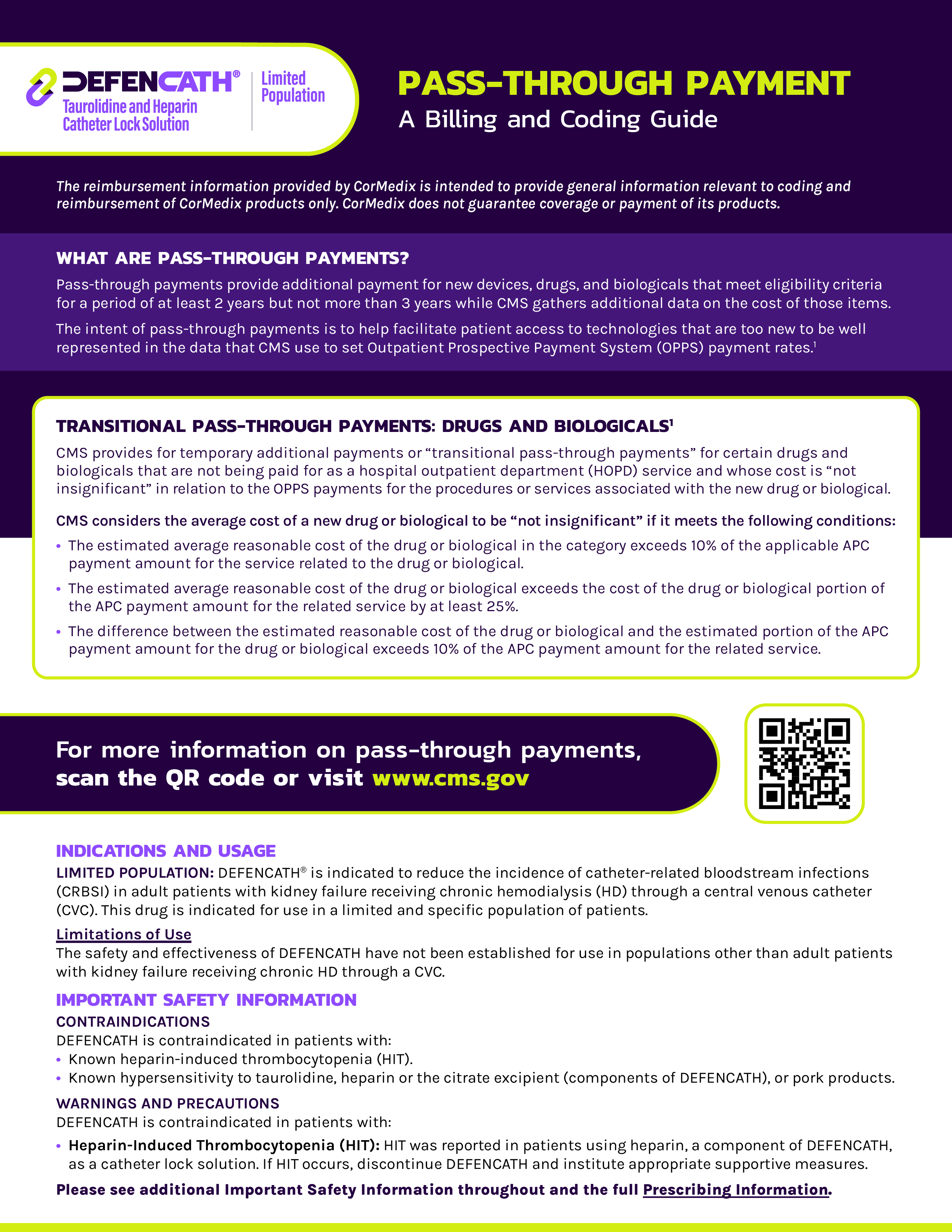 Institution Reimbursement - DefenCath Resource Portal